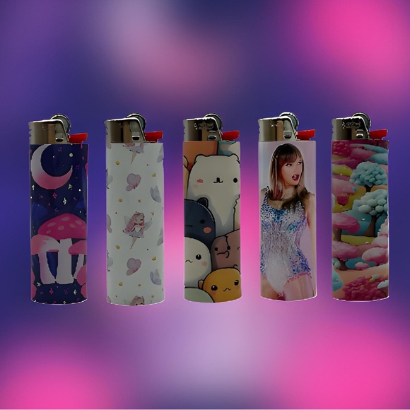 Other | 5 Packs Of Custom Wrapped Full Size Bic Lighter | Poshmark